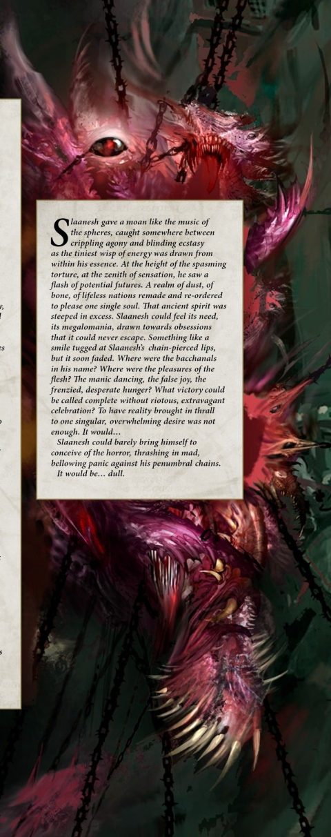 Slaanesh Chaos God from Warhammer Fantasy 30K 40K - Up and Coming Products